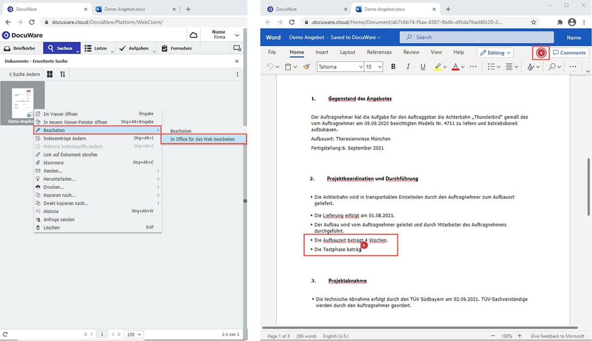 Microsoft Office Dokumente in DocuWare bearbeiten: einfacher, schneller, gemeinsam
